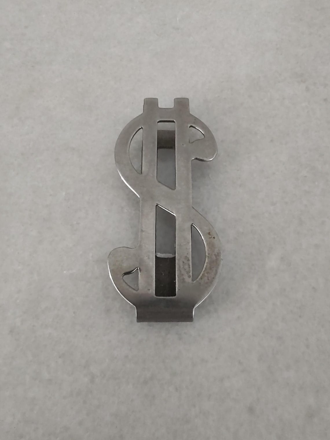 Vintage Dollar Sign Money Clip Silver Steel Toned. Approx, 2.25 Long 1 ...