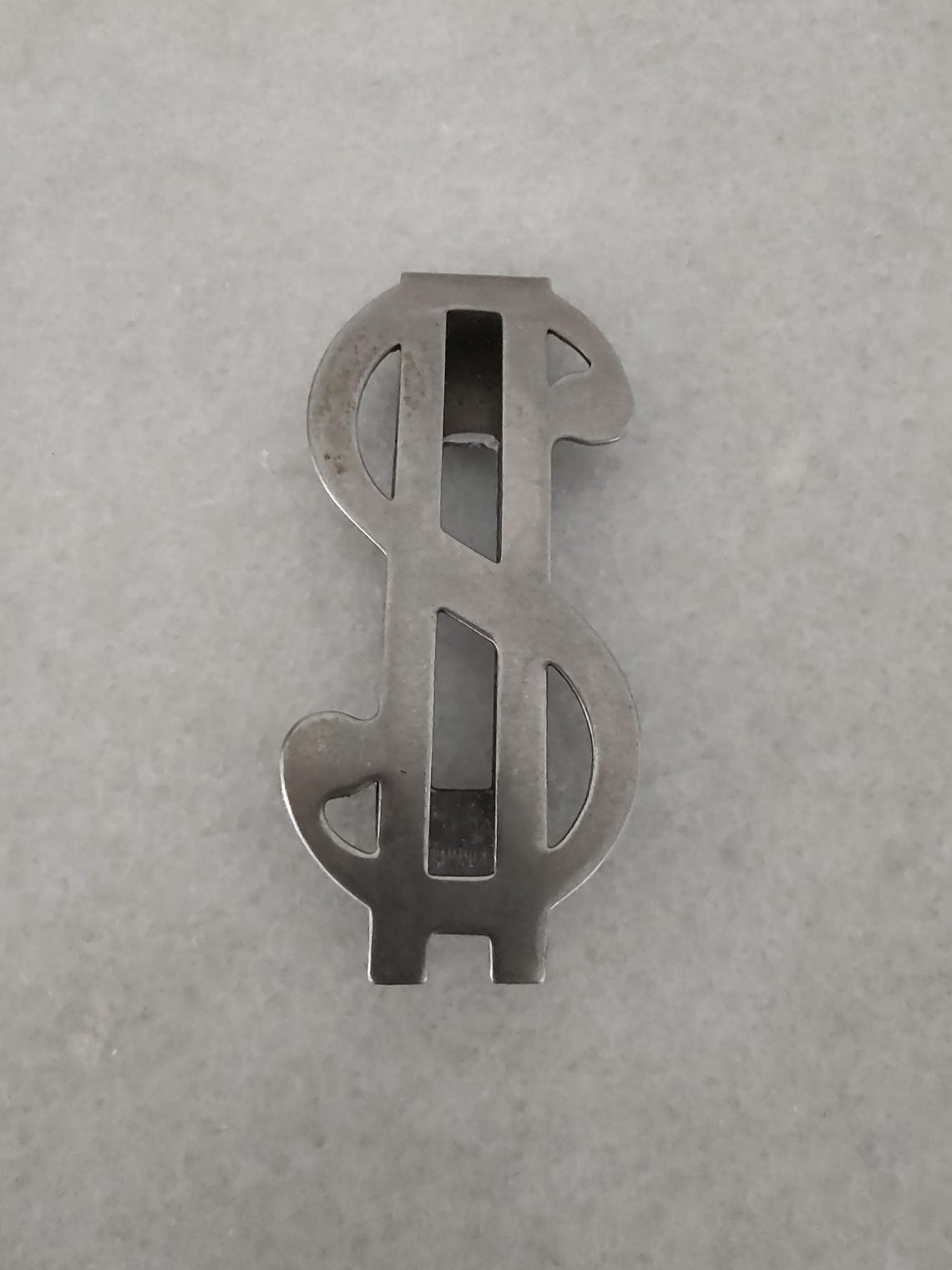 Vintage Dollar Sign Money Clip Silver Steel Toned. Approx, 2.25 Long 1 ...