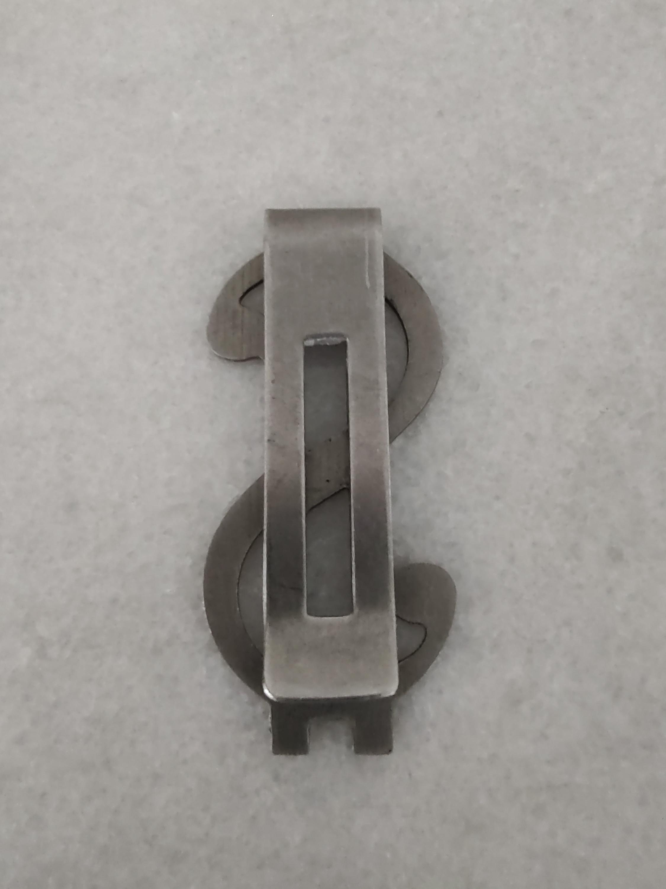Vintage Dollar Sign Money Clip Silver Steel Toned. Approx, 2.25 Long 1 ...