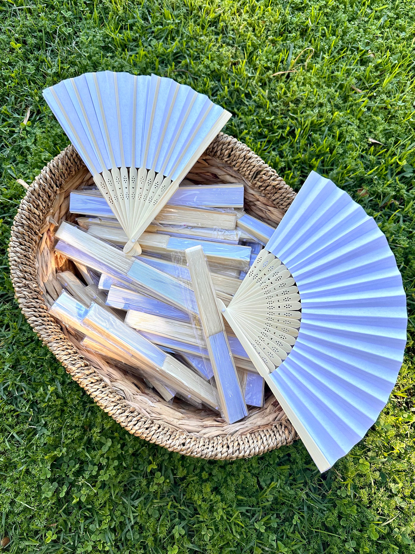 50 White Paper Fans - Etsy