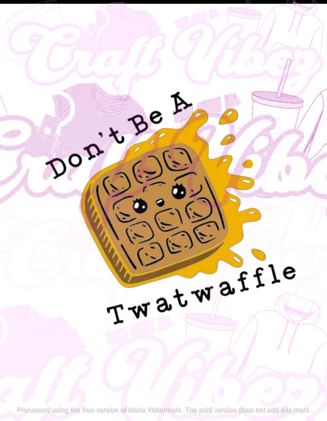 Funny Waffle Print | Sassy Kitchen Decor | Kawaii Food Art | Adult ...