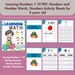 Learning Numbers 1-10 in PDF, Number and Number Words Tracing and ...