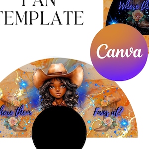 Clacking Fan, Folding Fan, Canva Template, Clap Fan, Digital Download ...