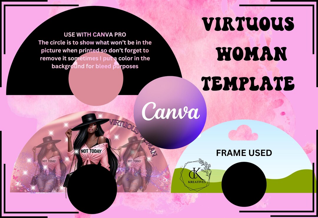 Clacking Fan, Folding Fan, Clap Fan, Canva Template, Virtuous Women ...