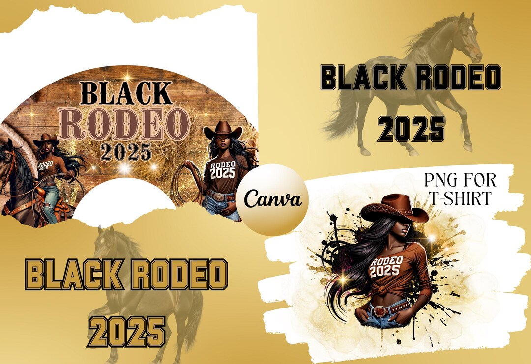 Black Rodeo 2025, PNG for T-shirt, Clacking Fan, Folding Fan, Fan ...