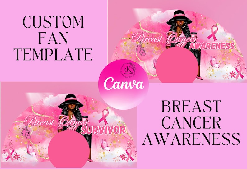 Clacking Fan | Folding Fan | Canva Template | Digital Download | Breast ...