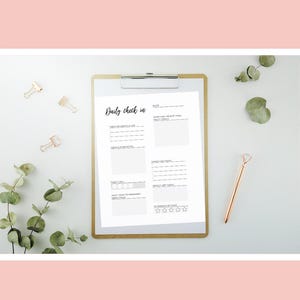 Daily Check-in Journal Page | Self-care & Mindset Tracker | Printable ...