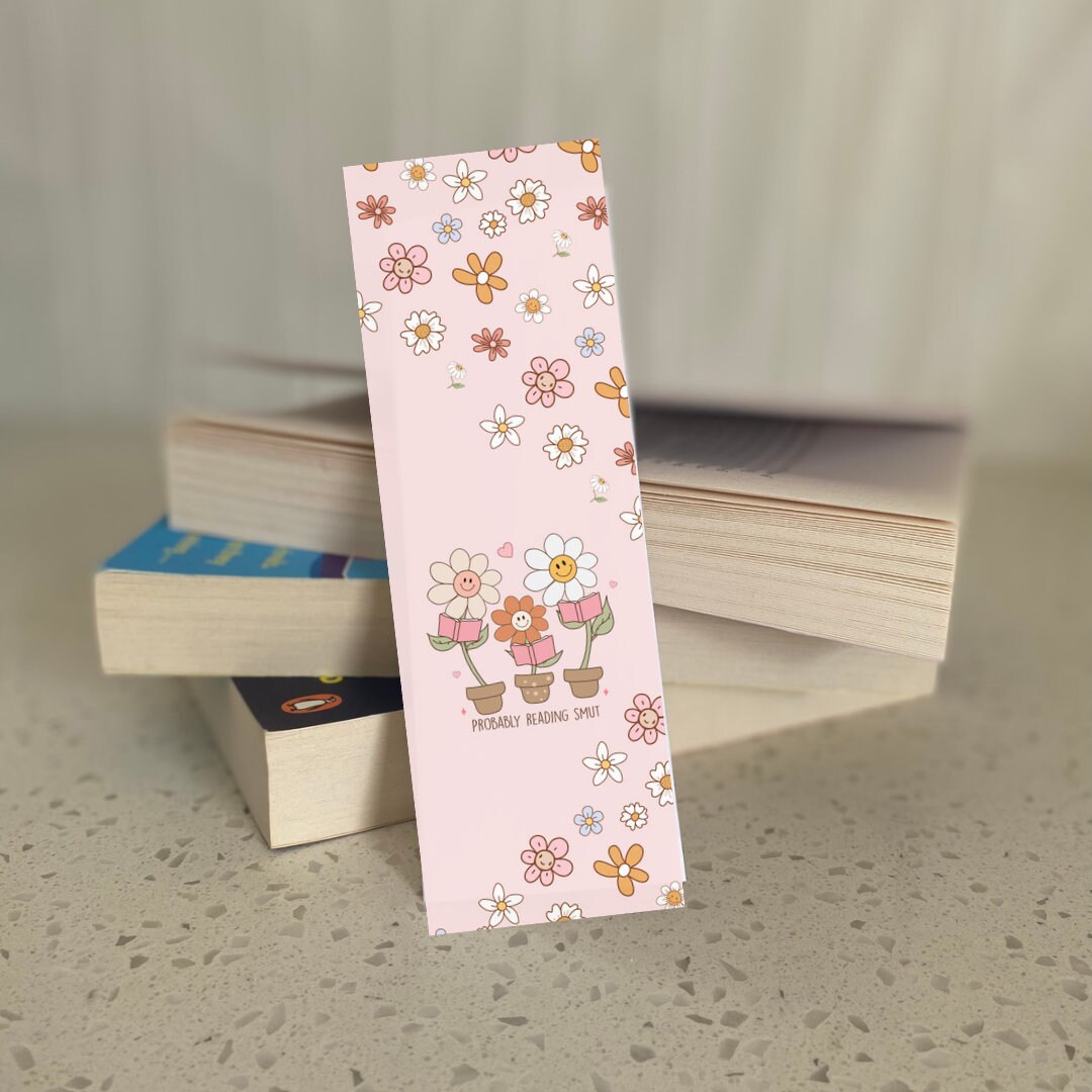 Retro Flowers and Spicy Romance Reader Bookmark Download Printable ...