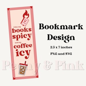 Spicy Romance Printable Bookmark for Romance Reader as PNG SVG Digital ...