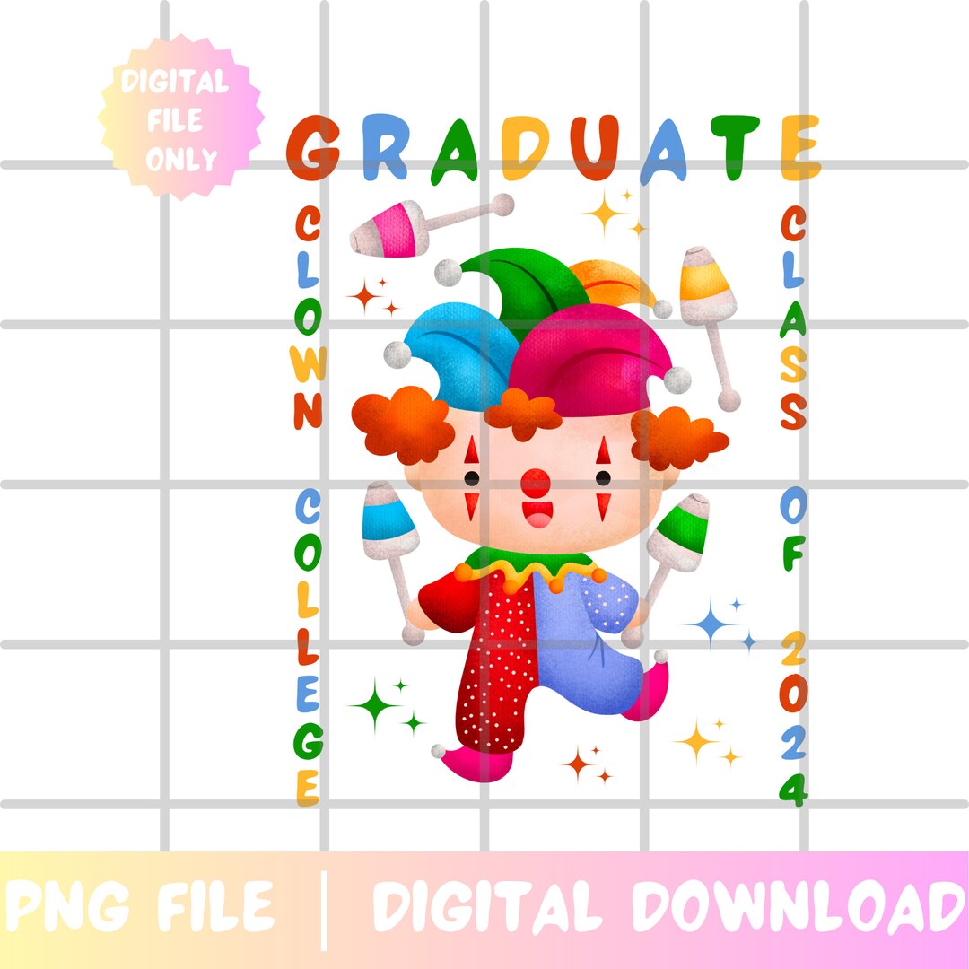 Clowncore Digital Download Circus Clown Graphic Kidcore Weirdcore Retro ...