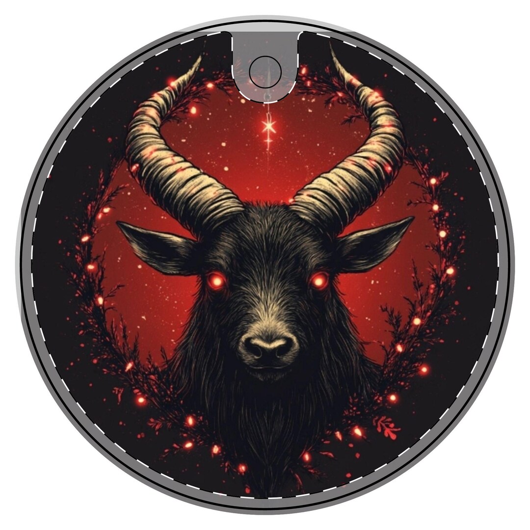 Ceramic Baphomet Ornament, Alternative Christmas Decor, Pagan Goat Gift ...