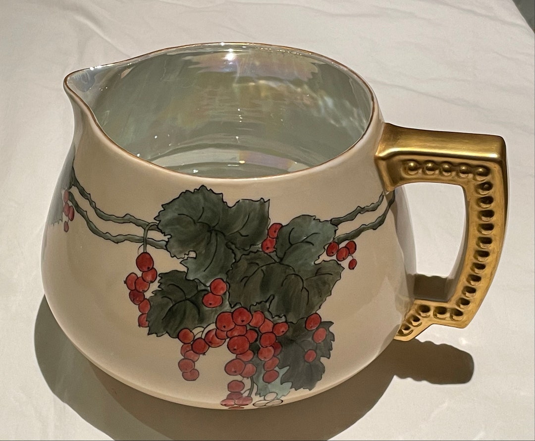 JPL Jean Pouyat Limoges France Handpainted Cider/lemonade Pitcher - Etsy