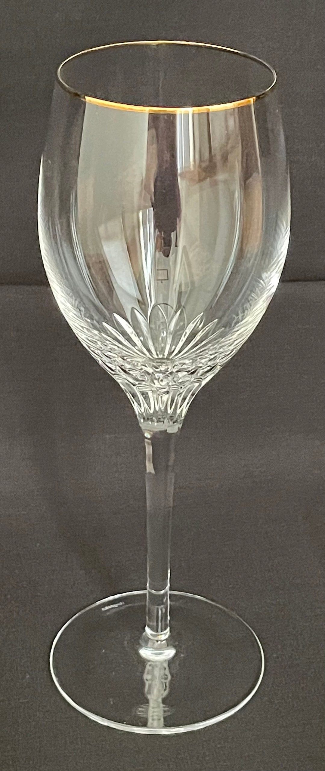 Set of 8 Rogaska Crystal Gold Trimmed Goblets/glasses - Etsy