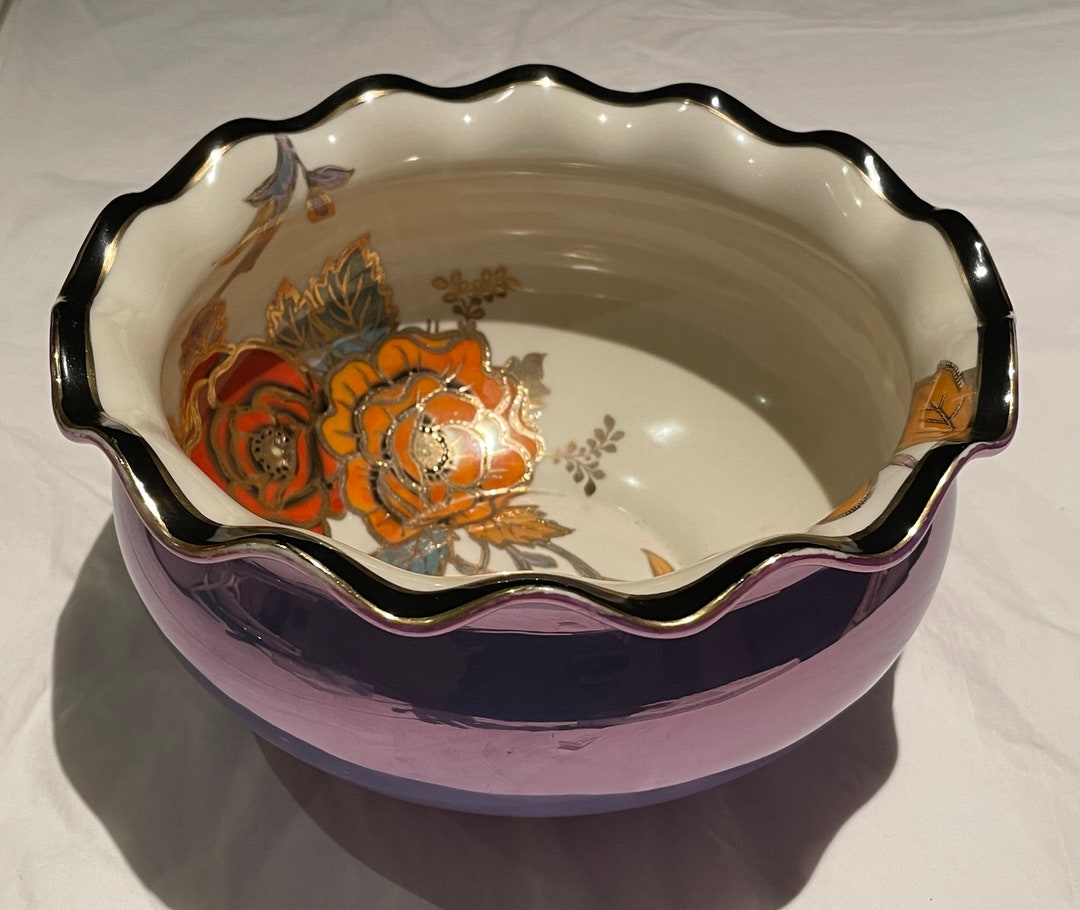 Decorative Noritake Vintage Lusterware Bowl With Embossed Floral and ...