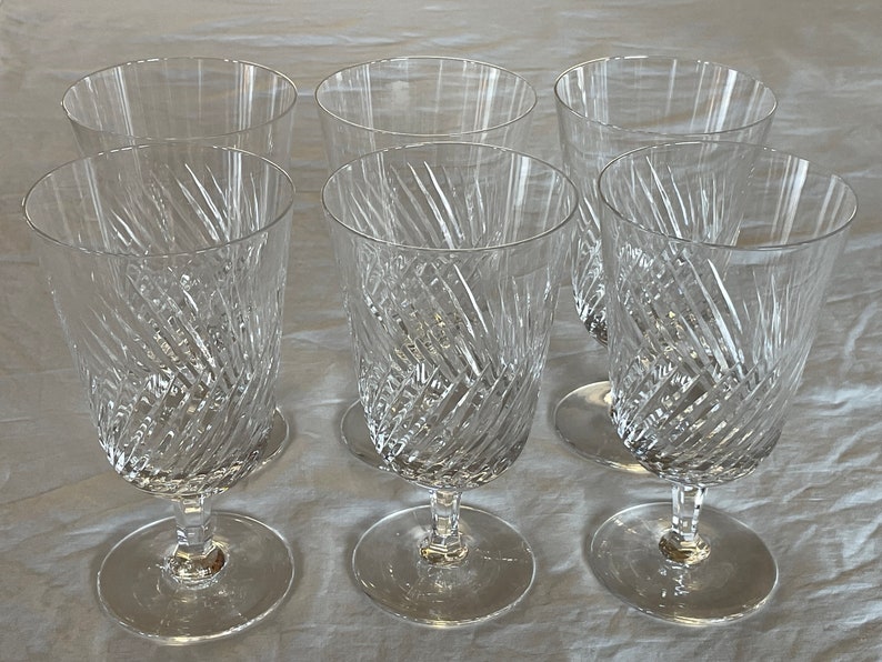 Set of 6 Vintage Hoya Crystal Wine Glasses - Etsy