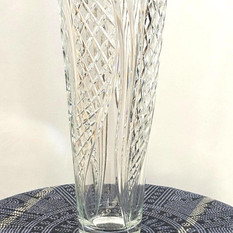 Mikasa Crystal Glass Vase - Etsy