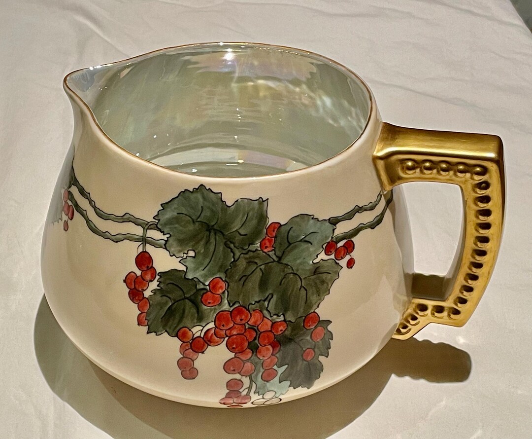 Cider/lemonade Pitcher JPL Jean Pouyat Limoges France Hand Painted - Etsy