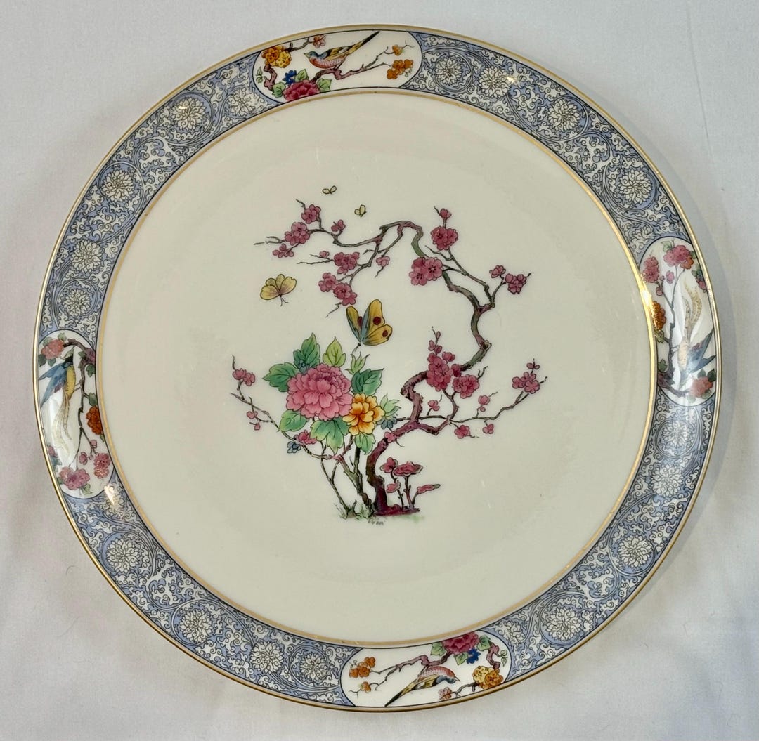Lenox Ming Birds Footed Sandwich Plate - Etsy