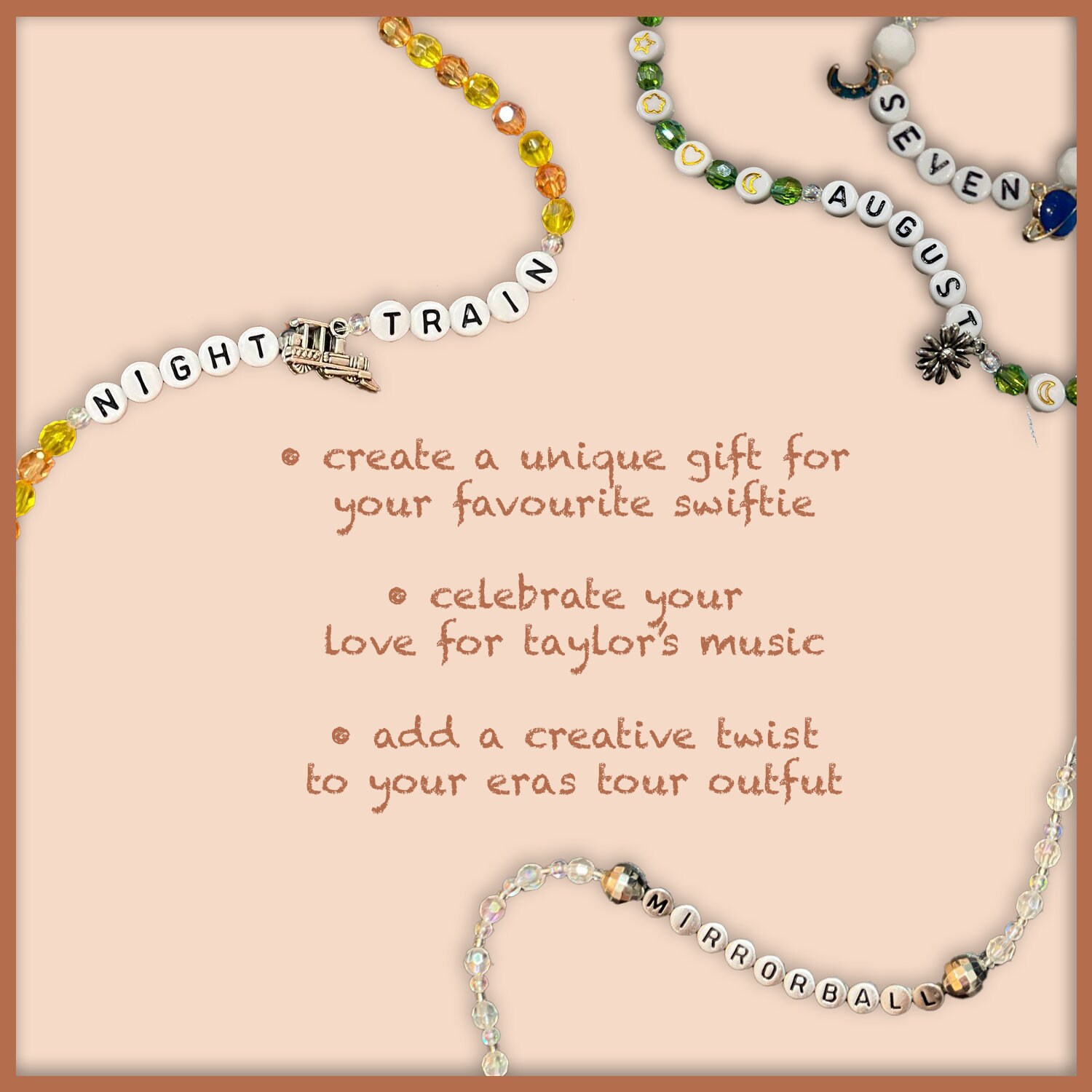 Taylor Swift Friendship Bracelet DIY Bead Kit: Folklore & Evermore ...