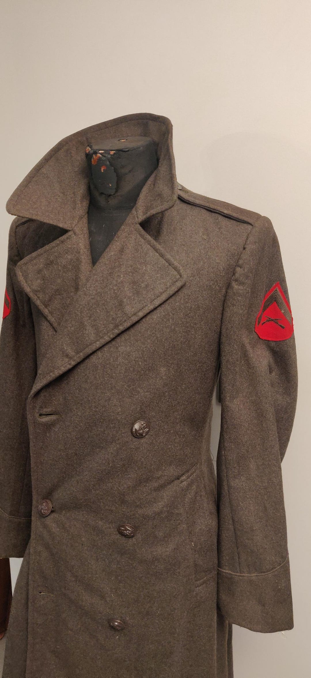 Genuine US Army Corporal E-3 USMC Wool Coat - Etsy