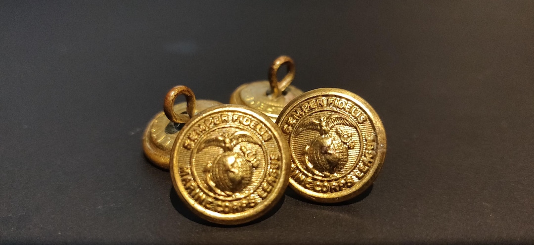 Authentic US Semper Fidelis Marine Corps League Buttons Super RARE - Etsy
