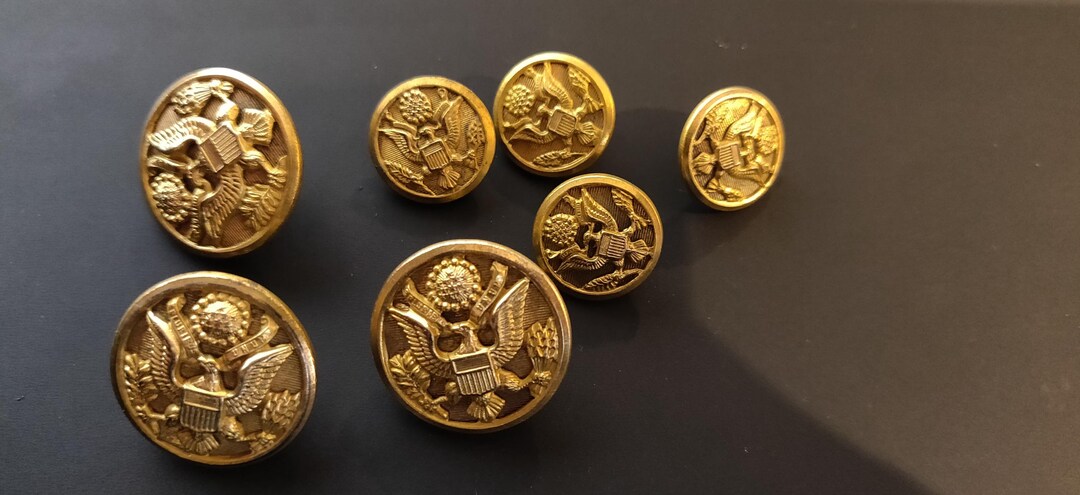 Antique 1940s-50s US Military Uniform Buttons / Brass - Etsy