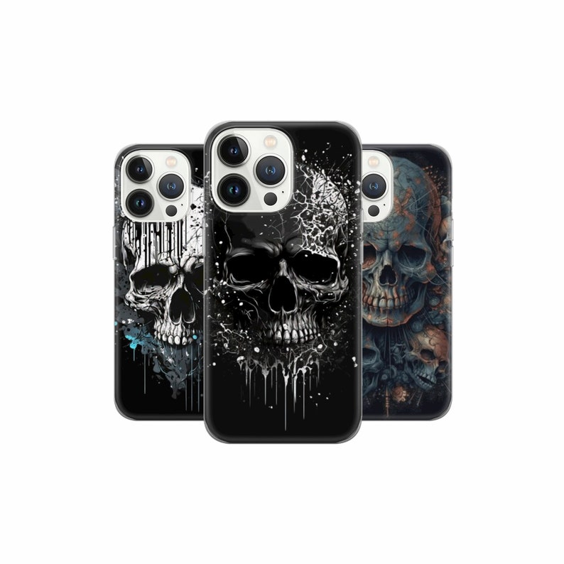 Spooky Skull Phone Case Horror Cover for iPhone 15pro, 14, 13, 12, 11 ...