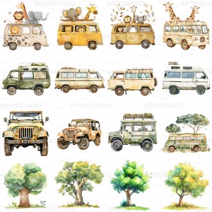 Safari Animal Watercolor Clipart Watercolor Jungle Friends PNG Set ...