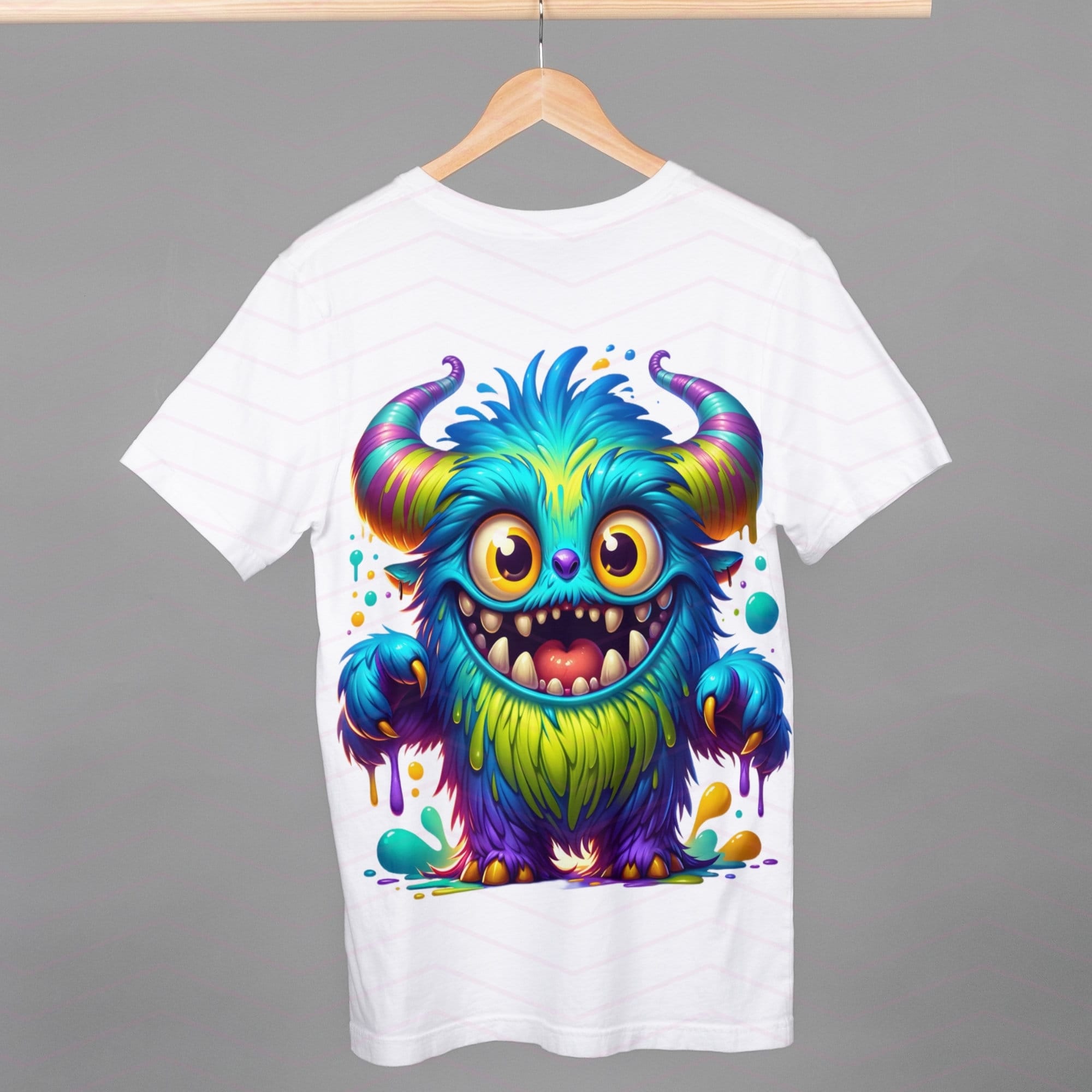 Monster Watercolor Clipart, Cute Digital Creatures PNG, Party Invites ...