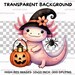 Halloween Axolotl Clipart Set, Cute Witch Digital Download, PNG Files ...