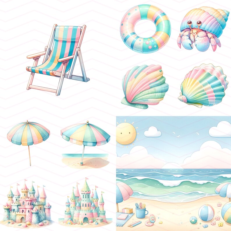 Summer Fun Unicorn Clipart, Beach Themed Unicorn, Flamingo Rubber ...