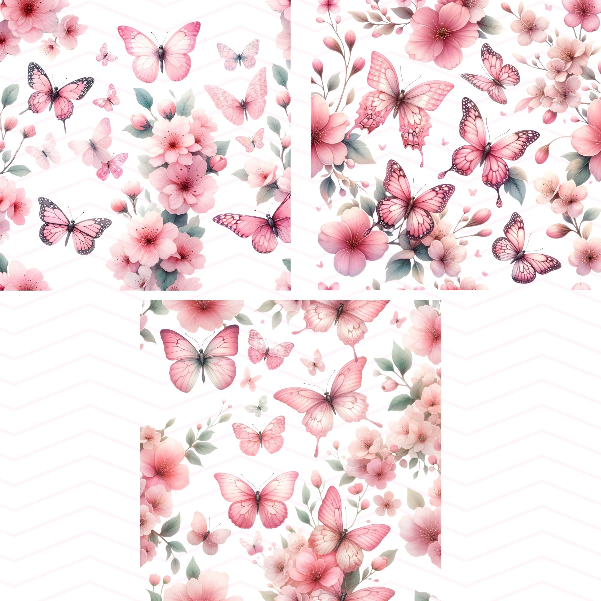 Charming Watercolor Butterfly Clipart Floral and Butterfly ...