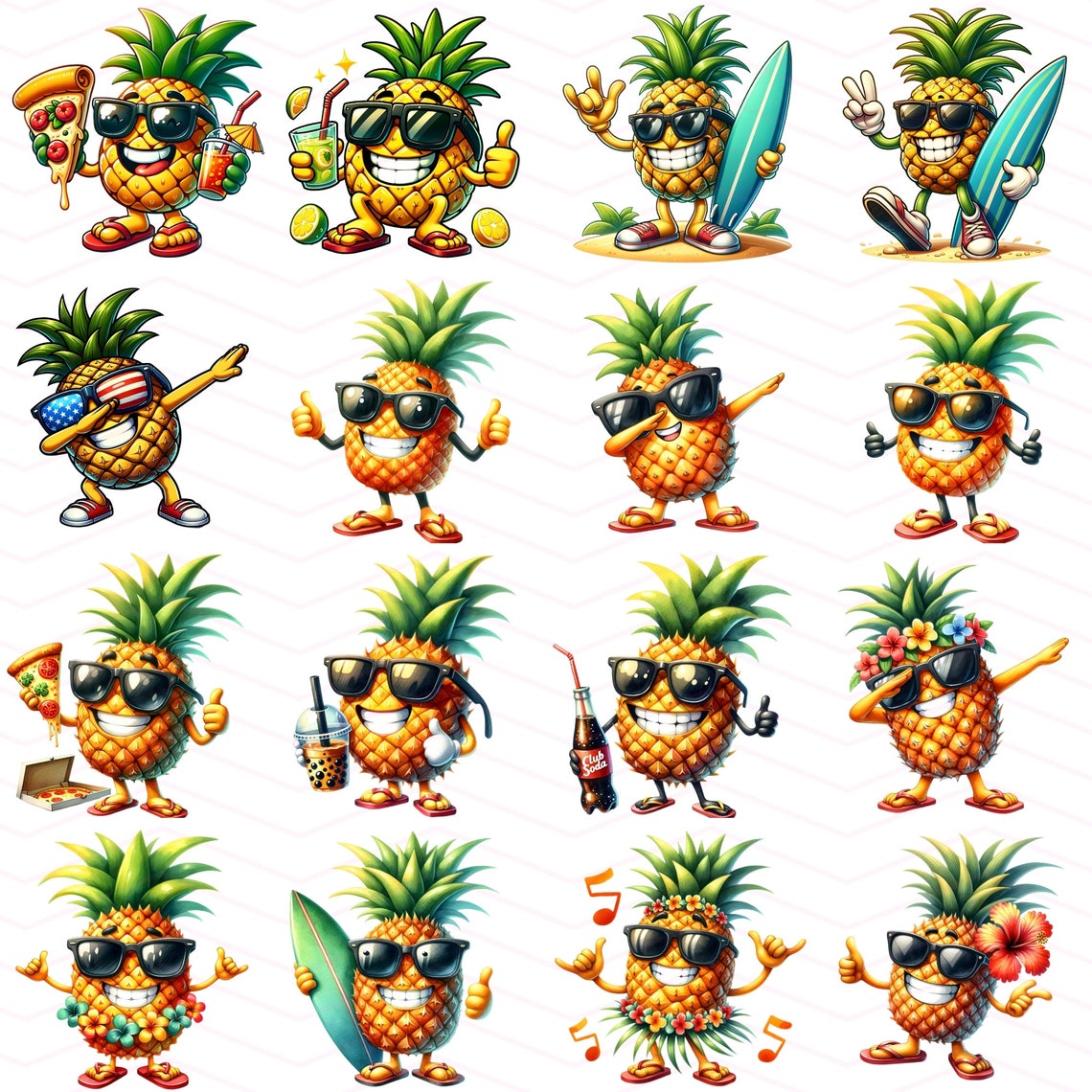 Pineapple Watercolor Clipart, Tropical Party , Pineapple With ...