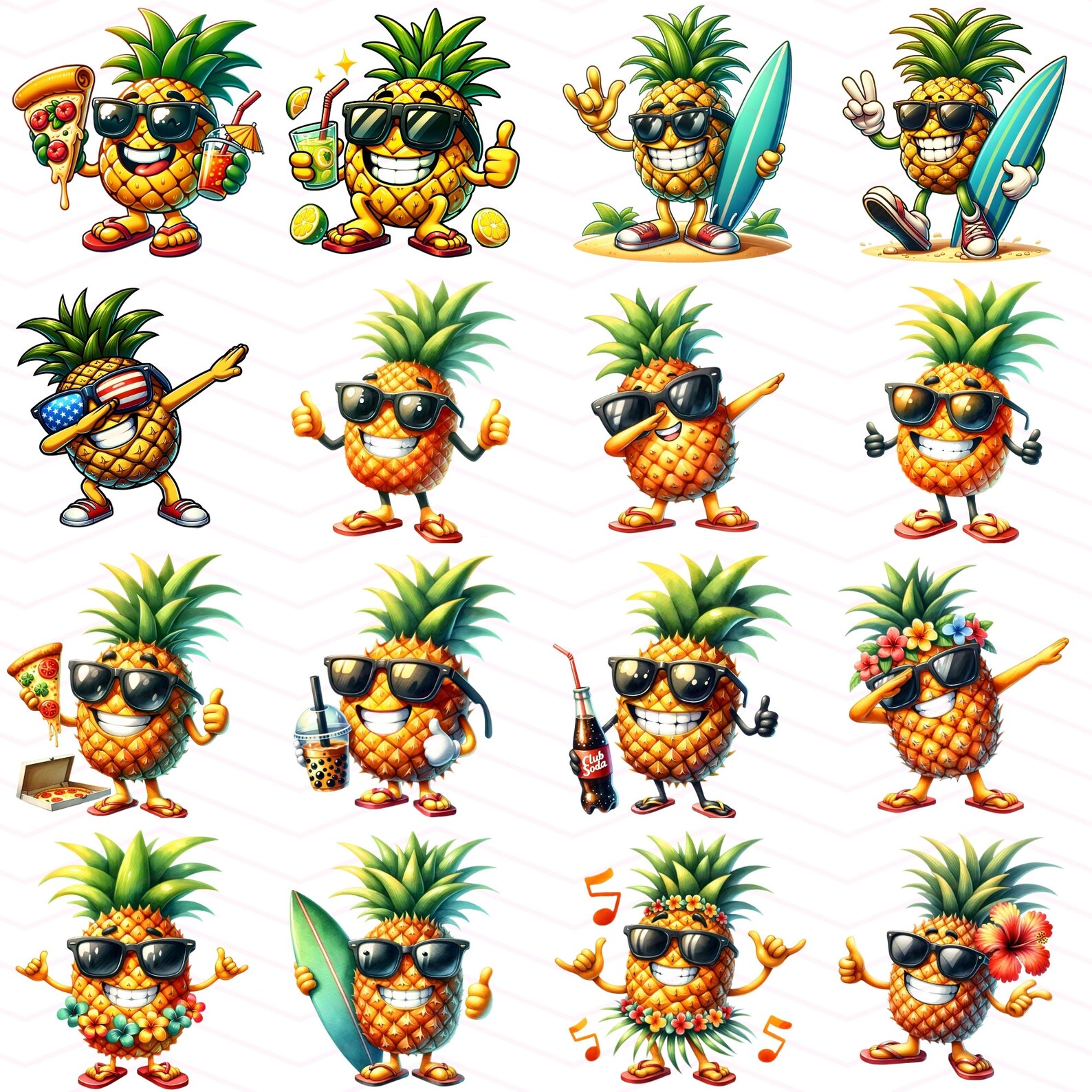 Pineapple Watercolor Clipart, Tropical Party , Pineapple With ...