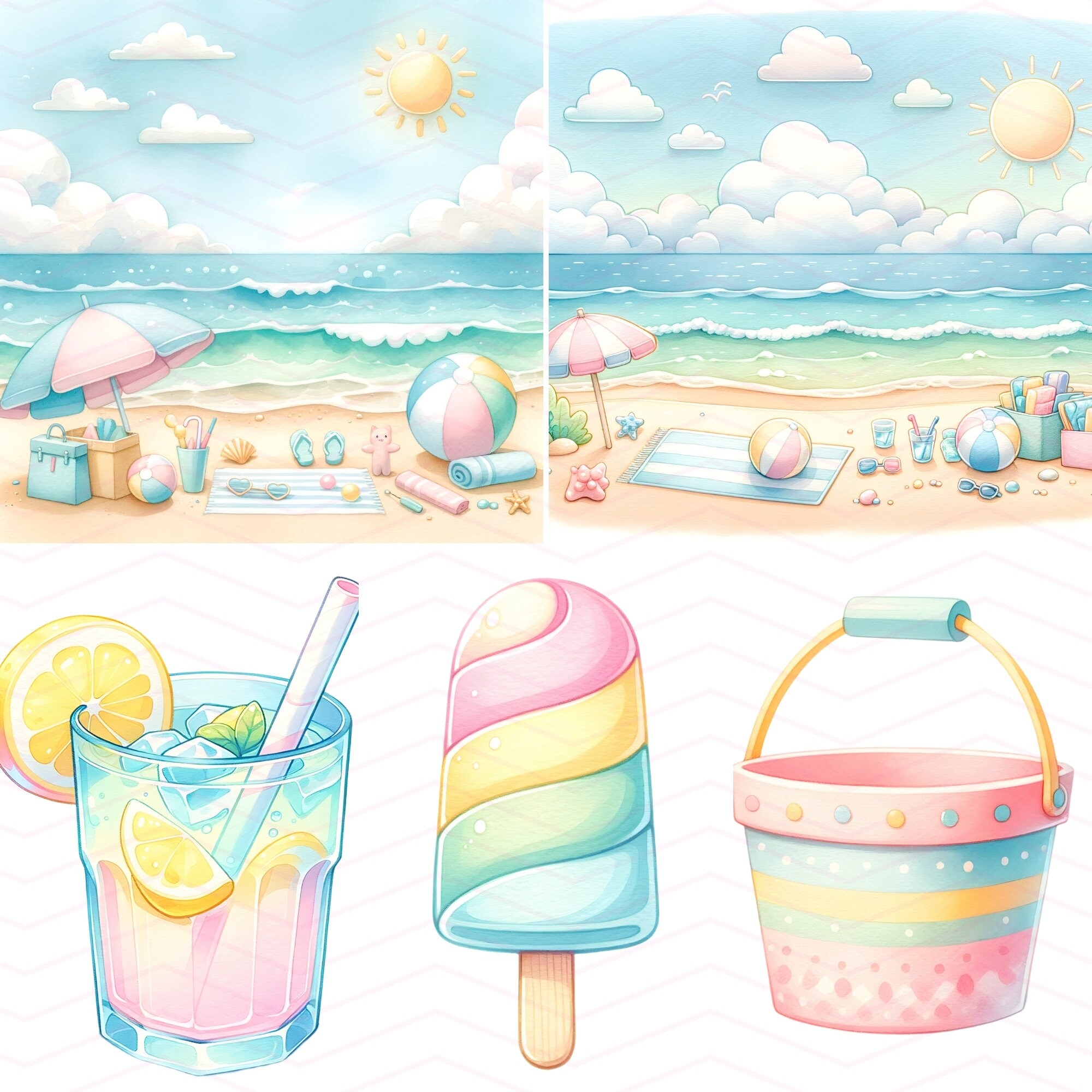 Summer Fun Unicorn Clipart, Beach Themed Unicorn, Flamingo Rubber ...