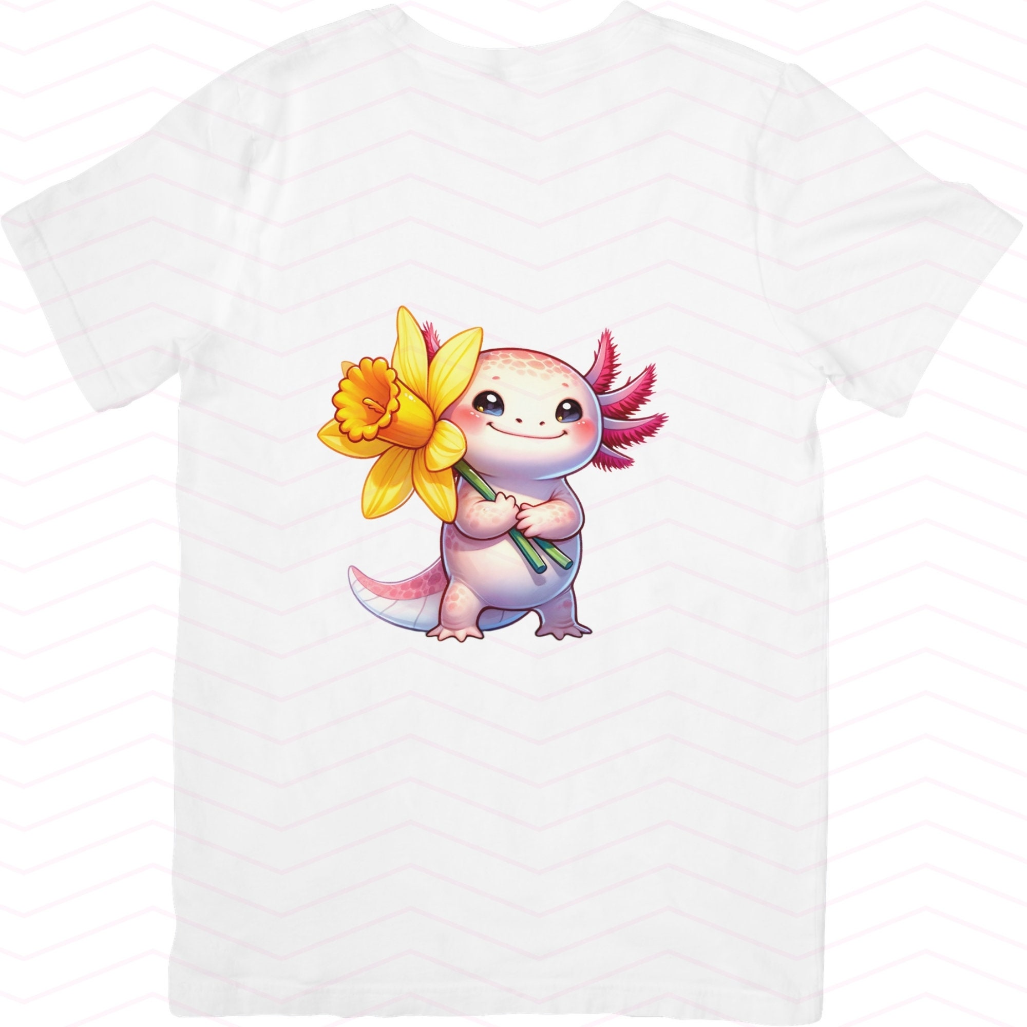 Floral Axolotl Watercolor Clipart, Cute Axolotls With Flowers PNG ...