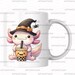 Halloween Axolotl Clipart Set, Cute Witch Digital Download, PNG Files ...