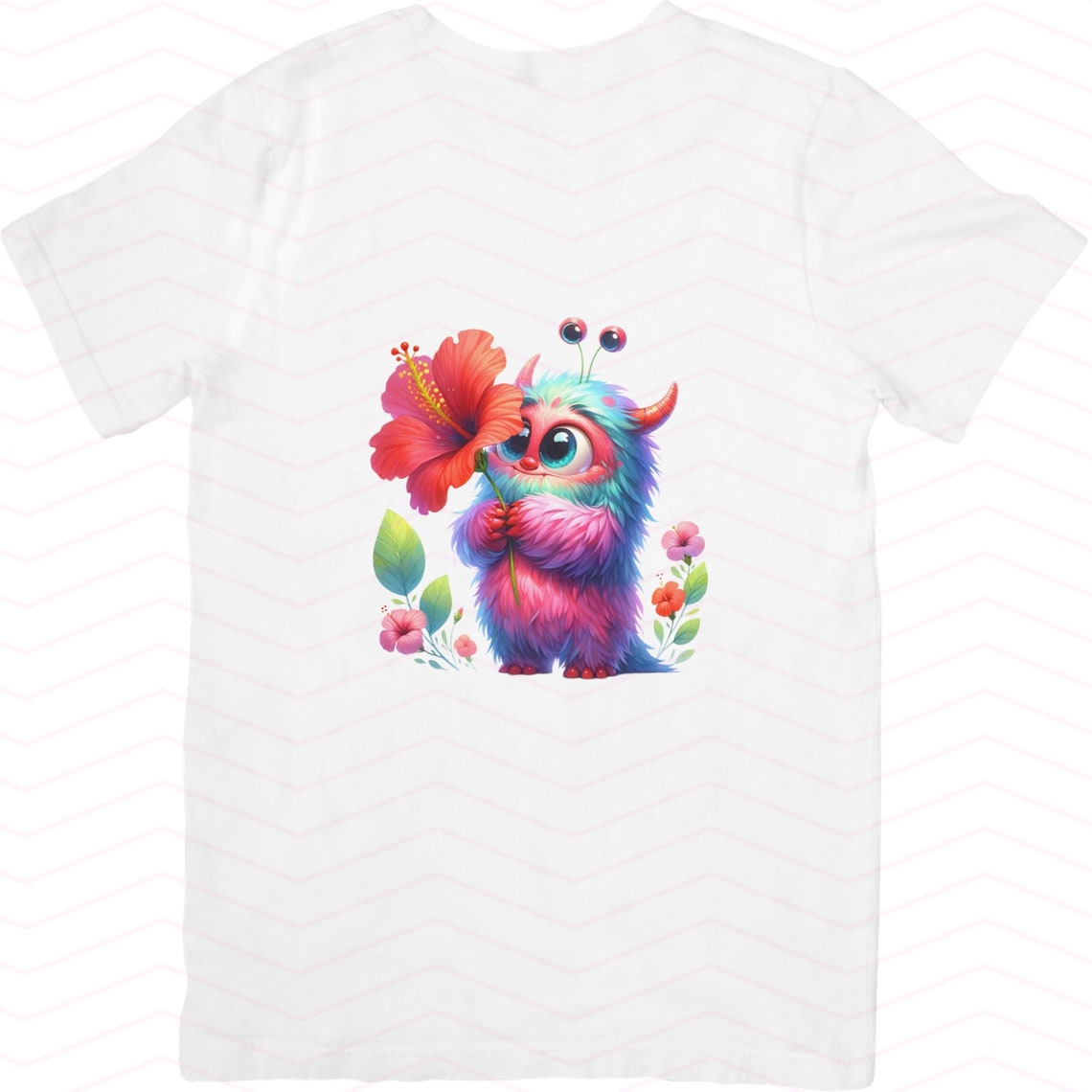 Enchanted Floral Monsters Clipart Cute Watercolor Creatures With ...