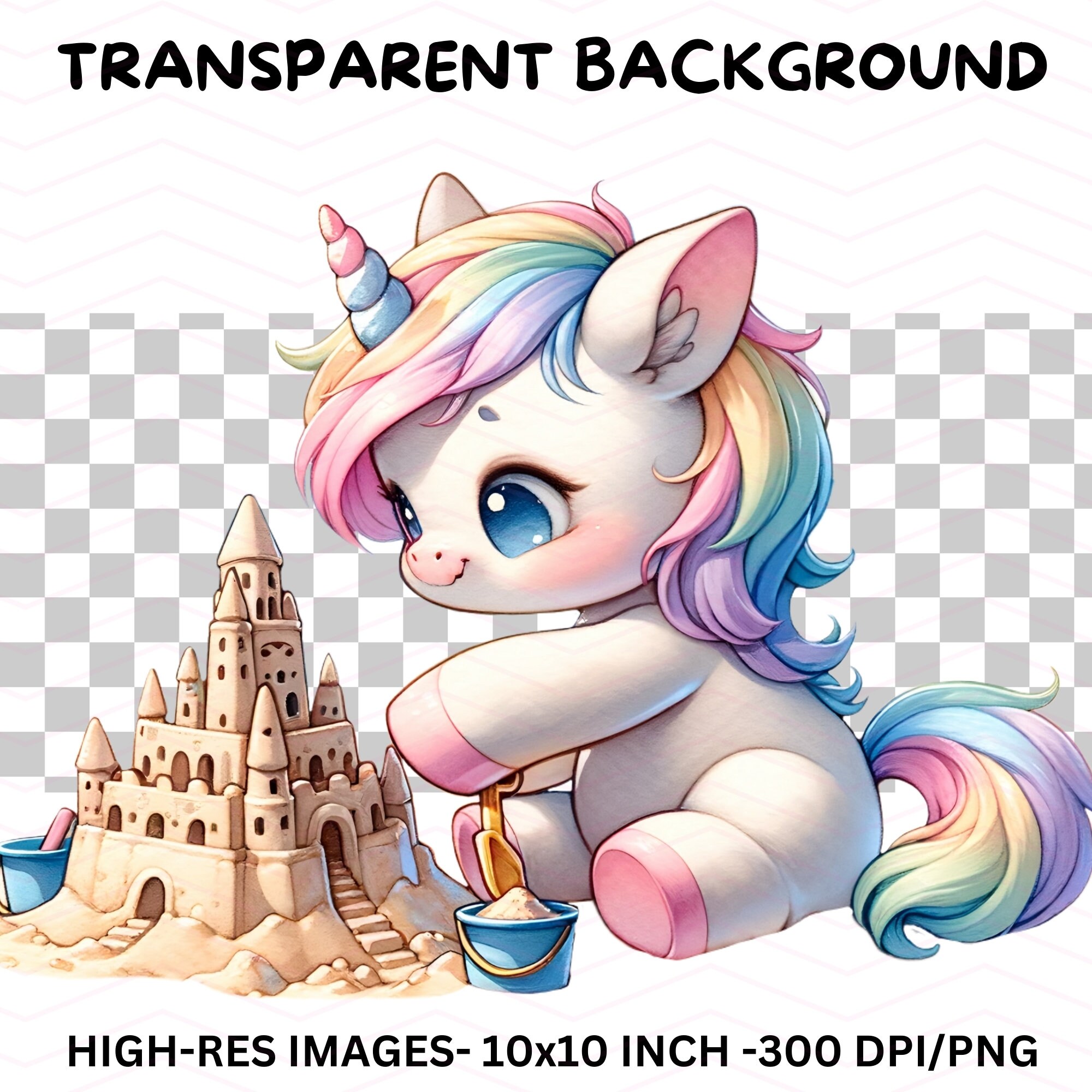 Summer Fun Unicorn Clipart, Beach Themed Unicorn, Flamingo Rubber ...