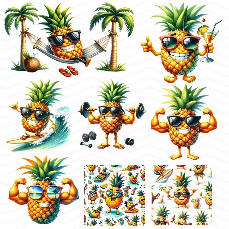 Pineapple Watercolor Clipart, Tropical Party , Pineapple With ...