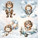Aviator Lion Watercolor Clipart Pilot Lion & Airplanes Pngs, Kids ...