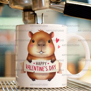 Valentine’s Capybara Watercolor Clipart, Cute Capybara, Cupid Capybara ...