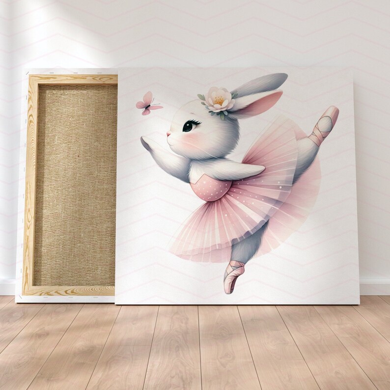Watercolor Ballet Bunnies Clipart, Watercolor Rabbit Graphic, Ballerina ...