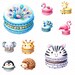 Adorable Animal Macaron Clipart Cute Watercolor Macarons Pngs, Instant ...