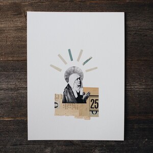 Original ‘faith’ Cut Paper Collage Art, Vintage Ephemera Religious ...