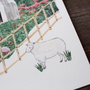 Original Mixed Media Paper Collage Art, ‘pastoral Country’ Surreal ...