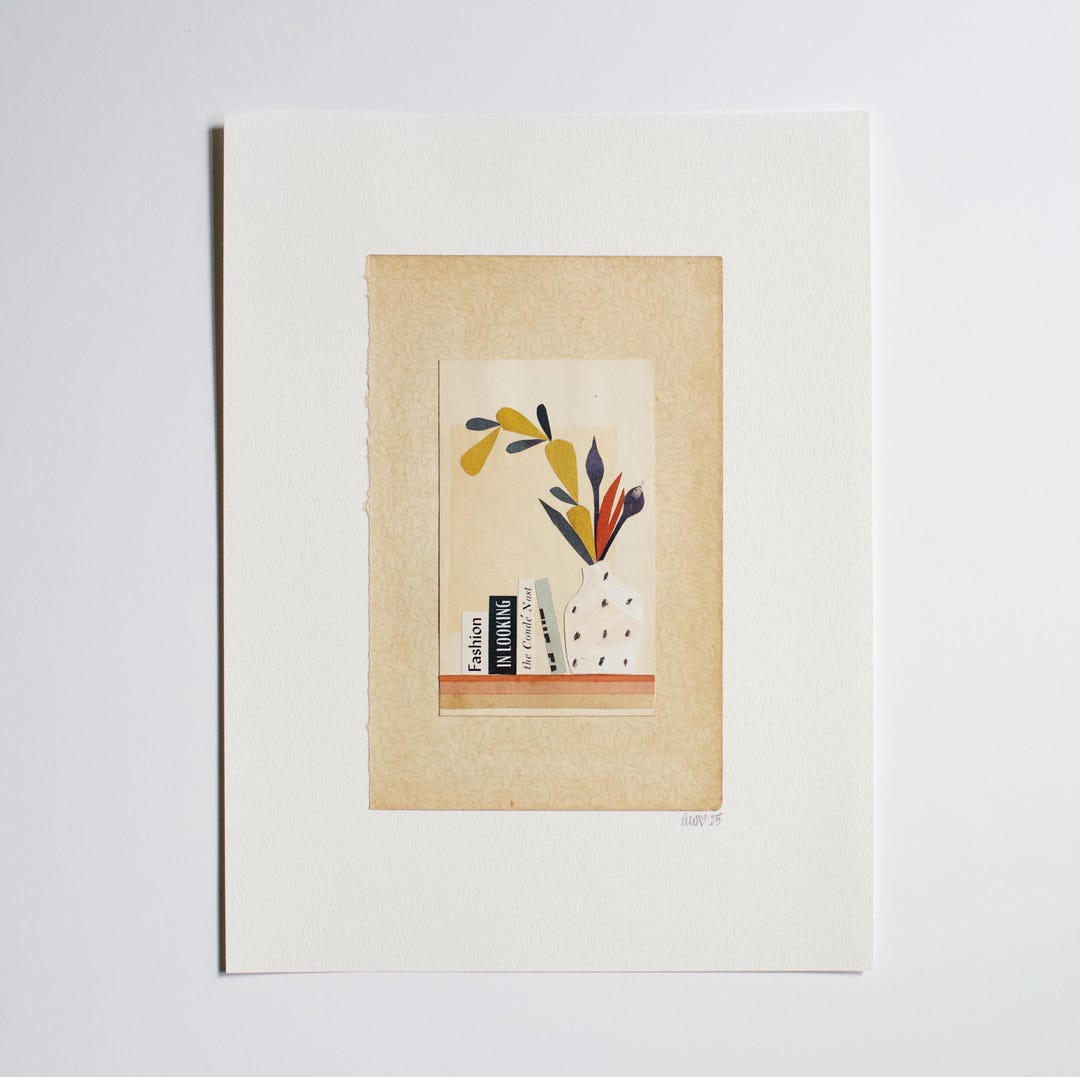 Original Cut Paper Still Life Collage Art, Still No. 2 - Etsy