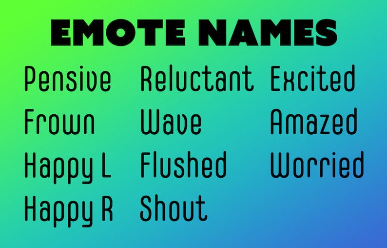 Blue Hair Anime Girl Emotes - Twitch/youtube/discord - Etsy