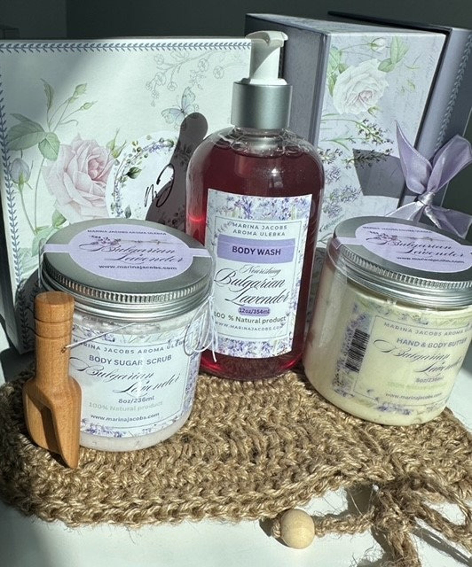 Natural Bulgarian Lavender Bath Sets - Etsy