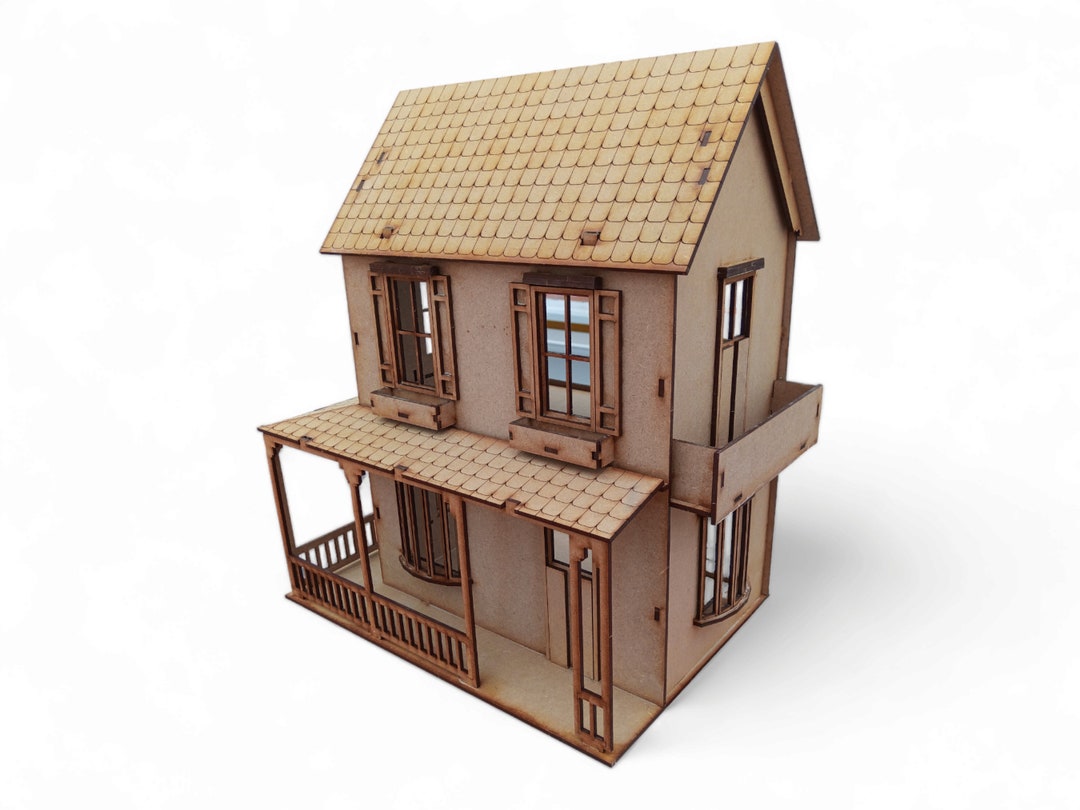 Dollhouse Laser Cut MDF 3mm Model "maria" to Assemble and Paint - Etsy